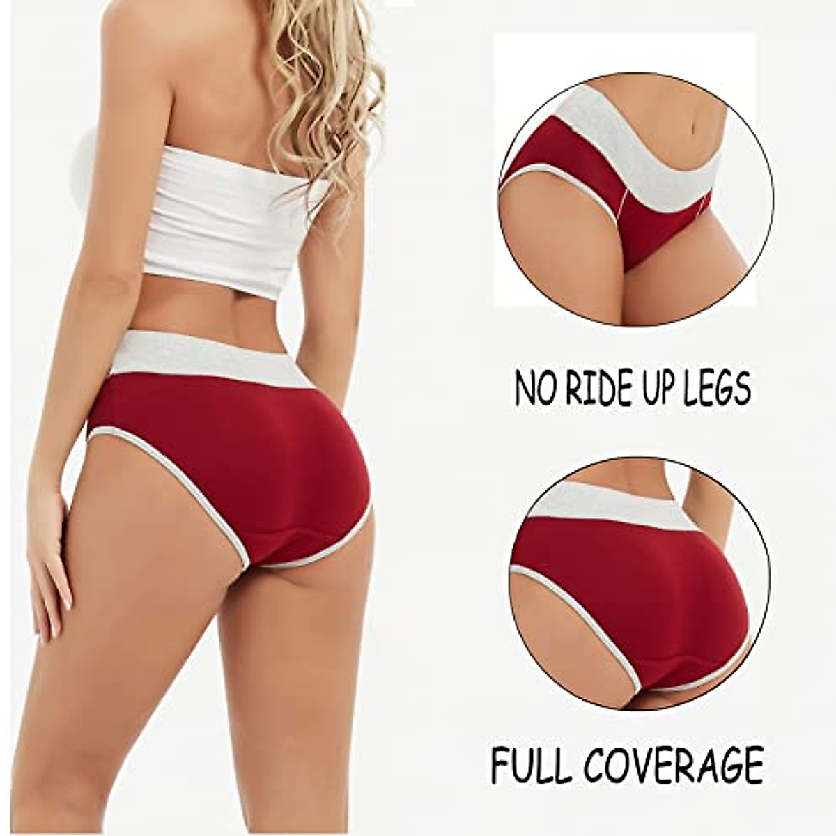 Apluschoice Cotton Underwear for Women Breathable Briefs Stretch Panties Pack of 5(Small) Multi-color