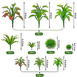 100pcs Model Trees Miniature Plants Fairy Garden Trees Model Scenery Artificial Wargame Trees Model Railroad Scenery Diorama Supplies Scenery Landscape