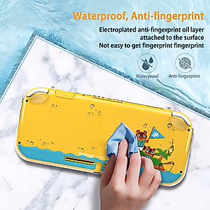 DLseego Protective Case for Nintendo Switch Lite, Hard PC Clear Anti-Shock Split Cover for Animal Crossing Design