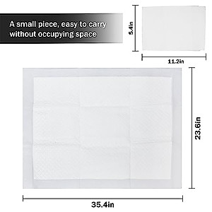 ZHOMA Disposable Underpads Waterproof Urine Pad 23 x 36 Inches Fast Absorption, Suitable for Infants, Children, Adults or The Elderly 40 Pack White