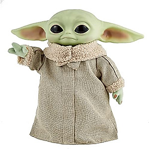 Mattel Star Wars The Mandalorian Grogu RC 12-inch Plush Toy, Real Moves Soft Body Doll with Remote-Controlled Motion & Sounds