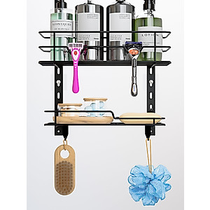 Elbourn Over The Door Shower Caddy, Adjustable Hanging Shower Organizer, Shampoo Rack Bathroom Storage - 5 Shelves