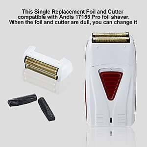 Shaver Replacement Foil and Cutters compatible with Andis 17150, 17155 Replacement Foil and Blades (Golden Foil and Cutters)