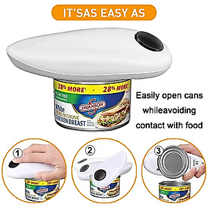 Leyeet Electric Can Opener,Smooth Edge Tin Opener,Electric Can Openers for Kitchen,Handheld Can Opener,Best Kitchen Gadget