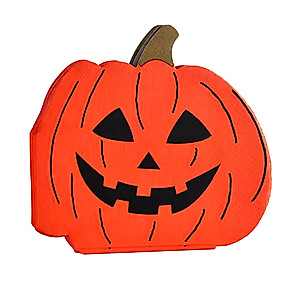 GGBOY 80 Pcs Halloween Napkins Ghost Witch Skull Pumpkin Halloween Paper Napkins, Halloween Theme Party Napkins Halloween Cocktail Napkins Halloween Napkins for Decoupage Halloween Tableware