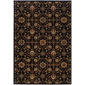Oriental Weavers Hudson 3299B Area Rug, 10' x 13', Black