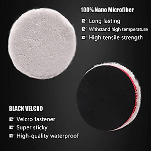 ZFE Buffing Polishing Pads, 7Pc 6.5 Inch Face for 6Inch 150mm Backing Plate Compound Buffing Sponge Pads Cutting Polishing Pad Kit for Car Buffer Polisher Compounding, Polishing and Waxing -PPTYS6SET