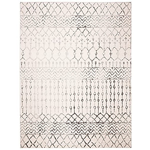SAFAVIEH Tulum Collection 8' x 10' Ivory/Grey TUL270A Moroccan Boho Distressed Non-Shedding Living Room Bedroom Dining Home Office Area Rug