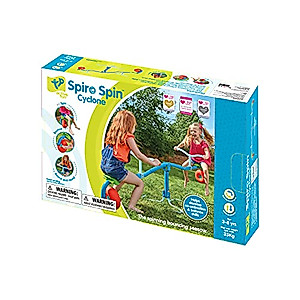 TP Toys, Spiro Spin Seesaw | Sit and Spin Teeter Totter with 360 Spin and Bounce Wheel | Kids Outdoor Play Equipment for Backyard, Playground, or Indoor Fun | Boys and Girls Ages 3-8.
