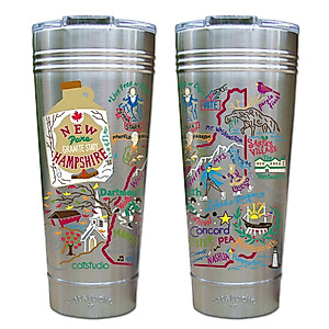Catstudio New Hampshire Thermal Tumbler | Triple Wall Insulation With Non Slip Bottom | Great Travel Cup for Water, Coffee, Tea, or Smoothies