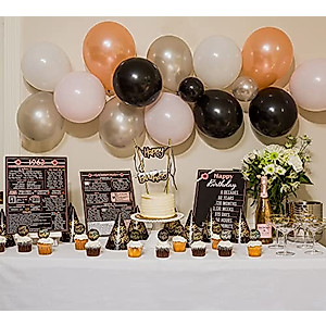 VAPARA DESIGNS 60th Birthday Decorations For Women - 3 Pack of Fun, Artistic 11x14 Rose Gold Birthday Posters - 60th Birthday Gifts For Women - 60 Years Ago - Back In 1963