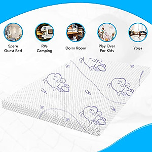 Alwytlon Pack n Play Mattresses, Pack and Play Mattress Pad, Playard Mattress Memory Foam, Portable Toddlers Mattress Firmness Featuring Soft Removable Washable Outer Cover(38"x26"x2.4")