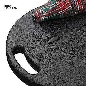 MoNiBloom Set of 6 Portable Folding Stools 18 Inch Lightweight Round Chairs with Handle for Home Garden Dorm or RV, 230 lbs Capacity, Black