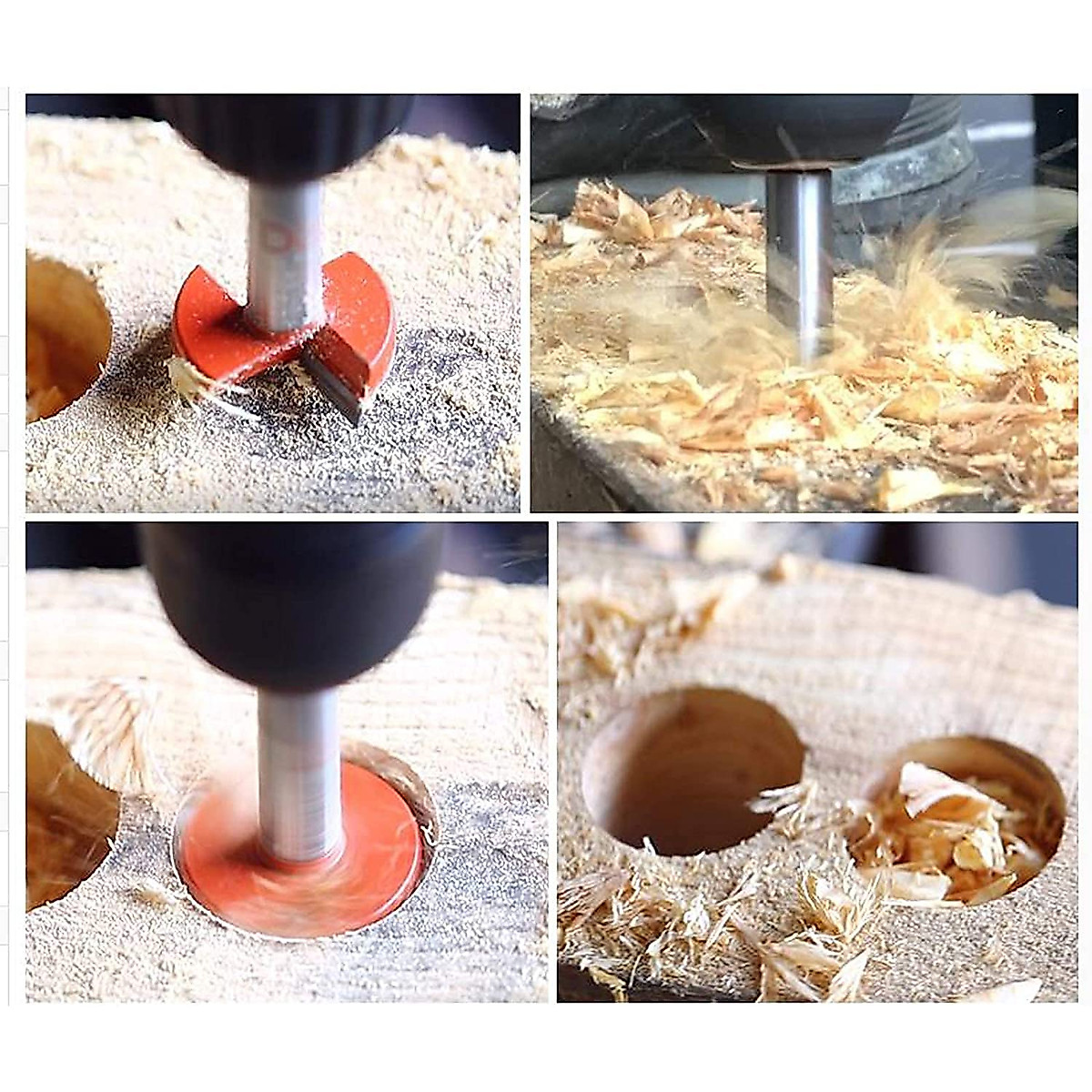 Utoolmart Forstner Drill Bits, 20mm Cemented Carbide Wood Cutter Tool, Round Shank Woodworking Hole Saw Cutter, 85mm Length Woodworking Hole Boring Bit, Orange, 1 Pcs