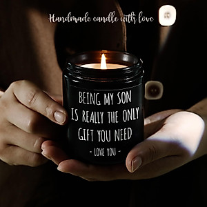 Son Gifts from Mom Dad, Birthday Gifts for Sons Adult, Funny Father's Day Christmas Valentine's Day Graduation Wedding Gifts for Grown Son Bonus Son Stepson, Son Candle Gift Ideas-Sandalwood Scented