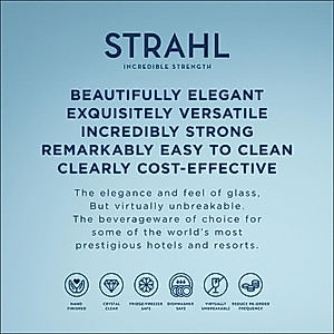 Strahl Unbreakable Wine Glass Goblet, Design Shatterproof Polycarbonate Stemware Clear Glassware Glasses, Heavy Duty Premium Restaurant Grade for Beverages, Gin Cocktail, 17 Ounces, 206173, Set of 12