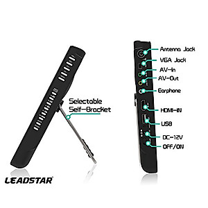 12 Inch Portable Digital ATSC TFT HD Screen Freeview LED TV for Car,Caravan,Camping,Outdoor or Kitchen.Built-in Battery Television/Monitor with Multimedia Player Support USB Card LEADSTAR