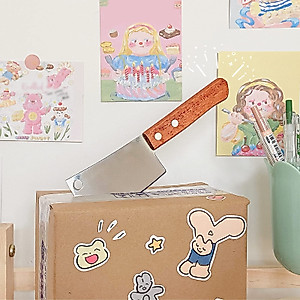 Rongkup 2pcs Mini Knife Set Package Box Cutter Tiny Knife Chef Kitchen Cheese Knife