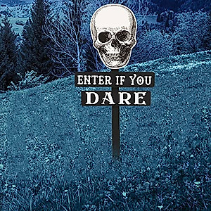 Halloween Yard Sign Outdoor Statues Silhouette Skull Head Yard Signs Outdoor Decorations Stakes Decor Garden Garden Stakes Halloween Yard Art Props Scary Holiday Home Yard Party Supplies