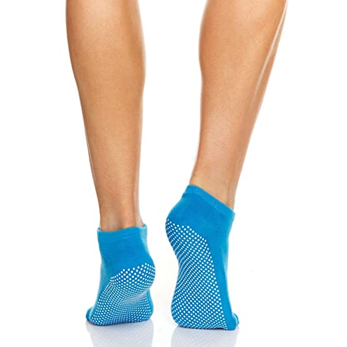 Yacht & Smith Women's Non Slip No-Skid Socks with Grips, 97% Cotton, For Hospital, Yoga, Pilates, Barre, Grippy Ankle Sock