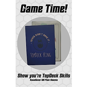 KeenClover Trading Card Sleeves 100 Pack Matte Standard Size, Strong and Thick (Top Deck King, Never Didn't Have It), 66mm x 91mm