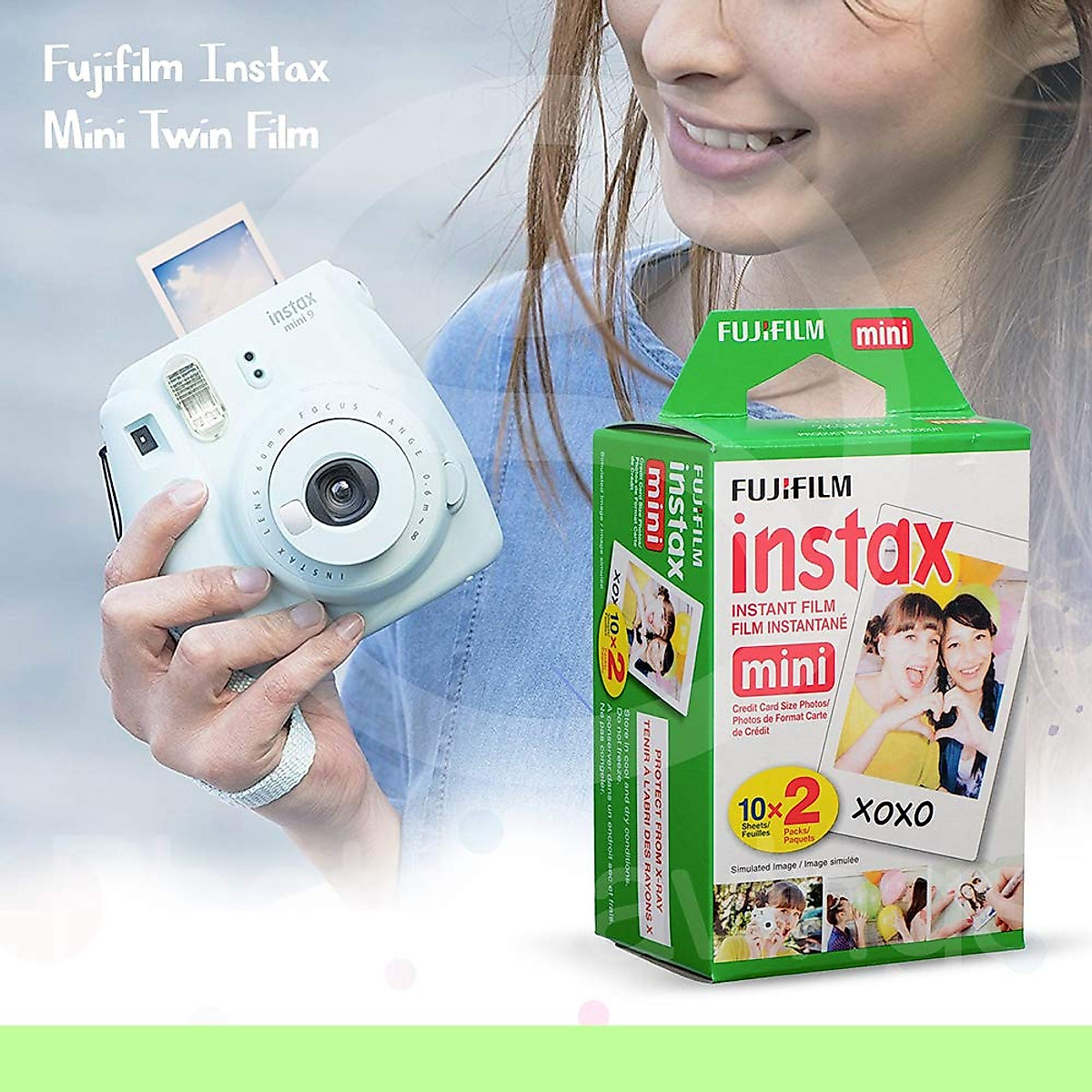 Fujifilm instax Mini 11 Instant Film Camera (Blush Pink) w/168 Piece Accessory Kit, x2 Instax Mini Instant Film (20 Exposures), Battery + Charger, Camera Case w/Strap, Selfie Lens & More