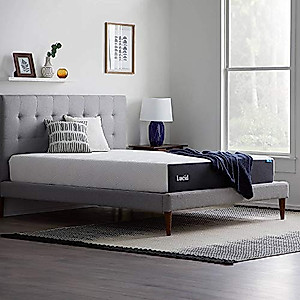 LUCID 10 Inch Memory Foam Medium-Plush - Gel Infusion – Hypoallergenic Bamboo Charcoal- Twin Size Mattress, White
