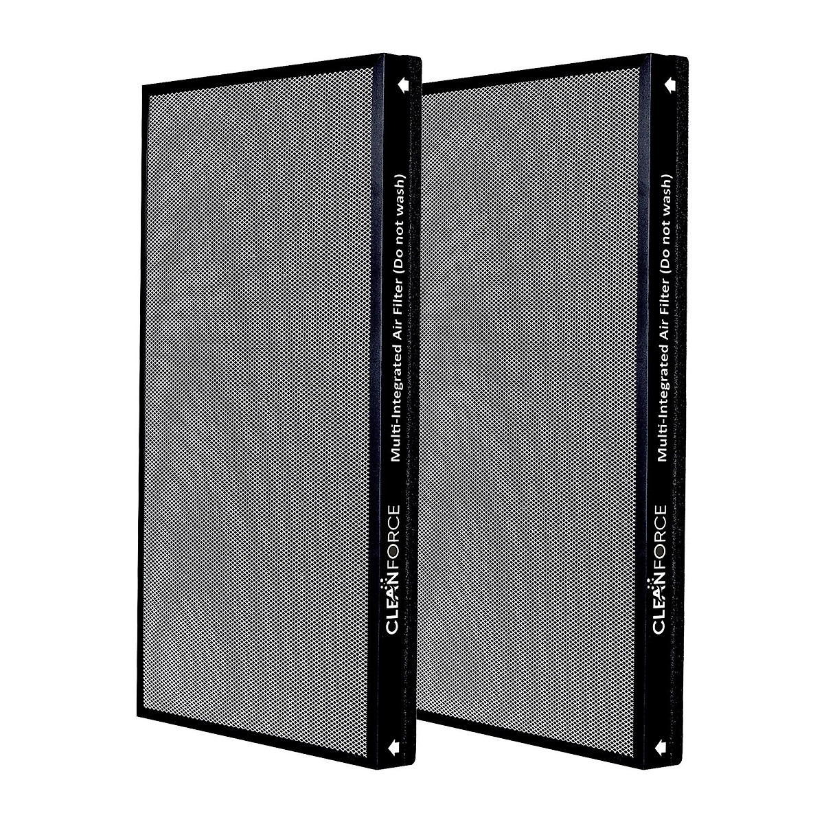 Genuine CleanForce Multi-Integrated H13 HEPA Replacement Air Filter for MEGA1000 Air Purifier, 2 PCS in Pack, filters Dust, Somke, Lint, Pet Hair Dander, Odors, etc.