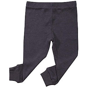 Sweet & Sassy Infant & Toddler Girls' 4-Piece Thermal Underwear Set, Size 12 Months, Hot Pink/Charcoal