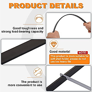 24 Pcs Hanging File Rail and Clip Set 16 Black Hanging File Clips 8 PVC File Cabinet Rails File Drawer Support Black Rail Clips for Home Office Storage to Keep Folders Neat and Organized (Plastic)