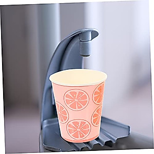 IFANLANDOR 8Pcs Lemon Paper Cups fruit party supplies tableware espresso paper cups hot coffee paper cups vasos para cafe desechables paper drinking cups lemon cups gold leaf Disposable