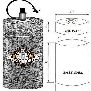 KEGCOLD Portable Keg Cooler - Foldable, Reusable, Lightweight, Insulated, and Easy Setup (1/2 & 1/4 Size Keg)