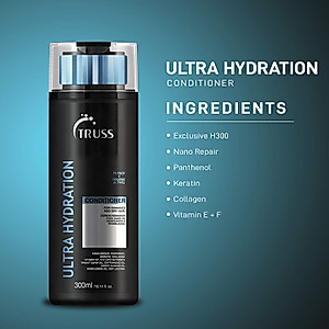 TRUSS Ultra Hydration Shampoo and Conditioner Set Bundle with Miracle Hair Mask for Dry Damaged Hair