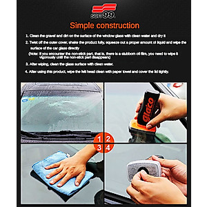 Golden Hoo Windshield Oil Film Cleaner, Remove Aging Coating Layer, Rear View Mirror Cleaner, Clean Glass, Clear Vision，soft99
