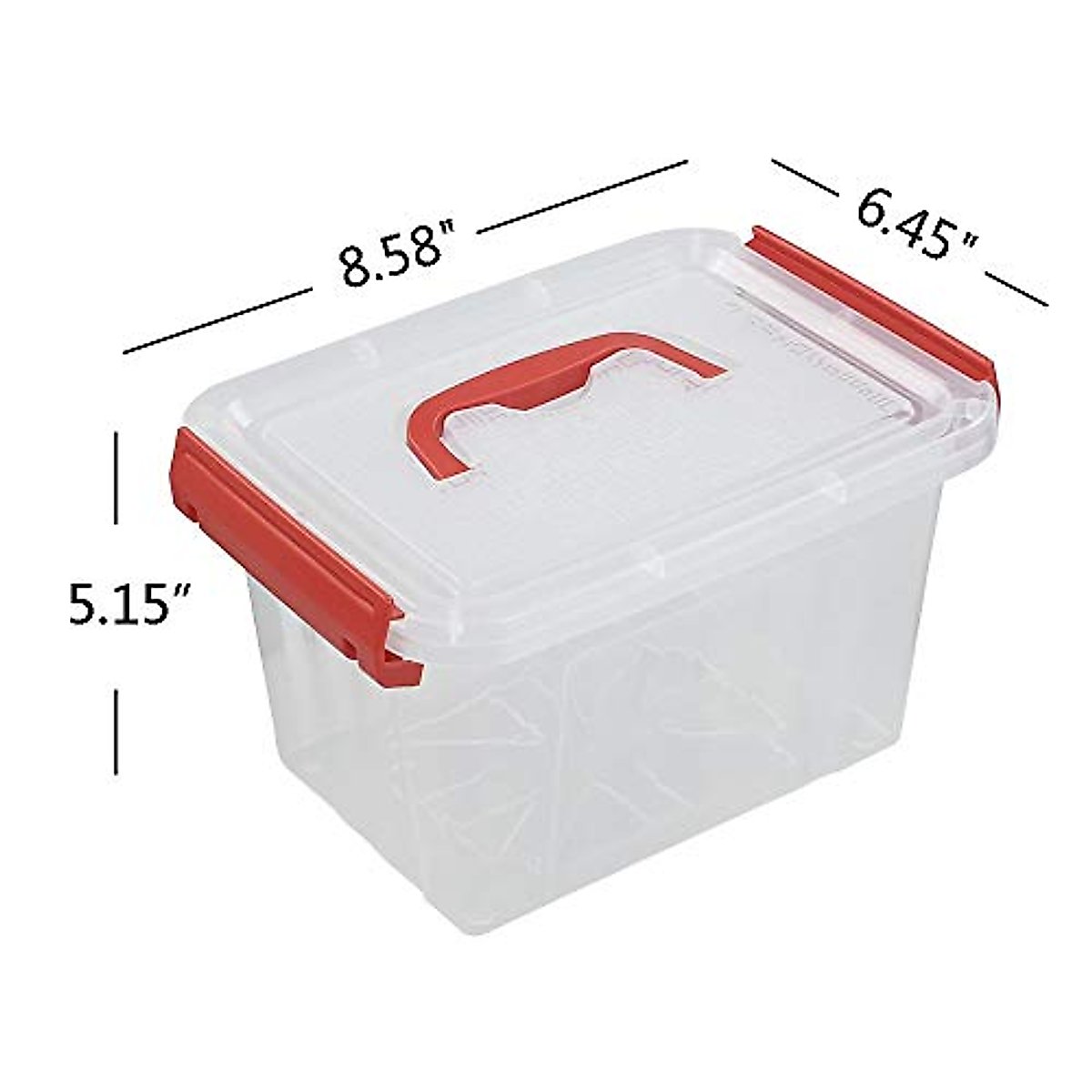 Kiddream 3 Quart Small Plastic Box, Storage Containers with Lids Set of 6