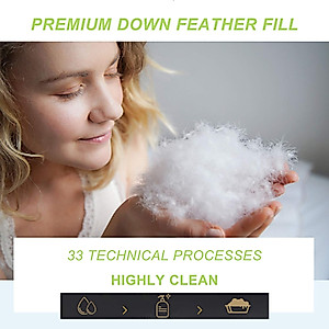 King White Down Comforter with Corner Ties - Baffle Box Design Duvet Insert, Ultra Soft Modal Fabric Shell, 750 Fill Power, Fluffy Cozy Soft (104”X90”, White/Winter Warmth)