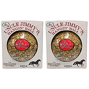 Uncle Jimmys 2 Pack Of Hanging Ball Apple Flavored Treats For Horses, 3 Pound Each