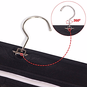 DIOMMELL Hanging Jewelry Organizer 47 Pockets with Zipper for Earrings Necklace Bracelet Ring Accessory Display Storage Bag Travel Holder Box