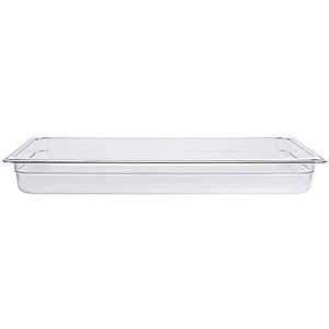 HUBERT® Full Size Cold Food Pan Clear Polycarbonate - 2 1/2"D