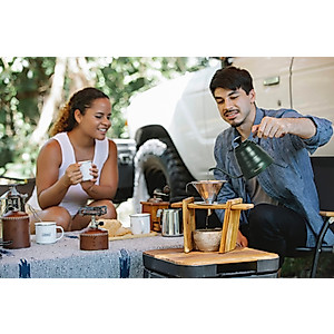 Fooikos Pour Over Coffee Kettle with Thermometer for Coffee and Tea, 42 fl oz - Premium Stainless Steel Gooseneck Kettle -Base on all Stovetops and Any Heat Source (Green)