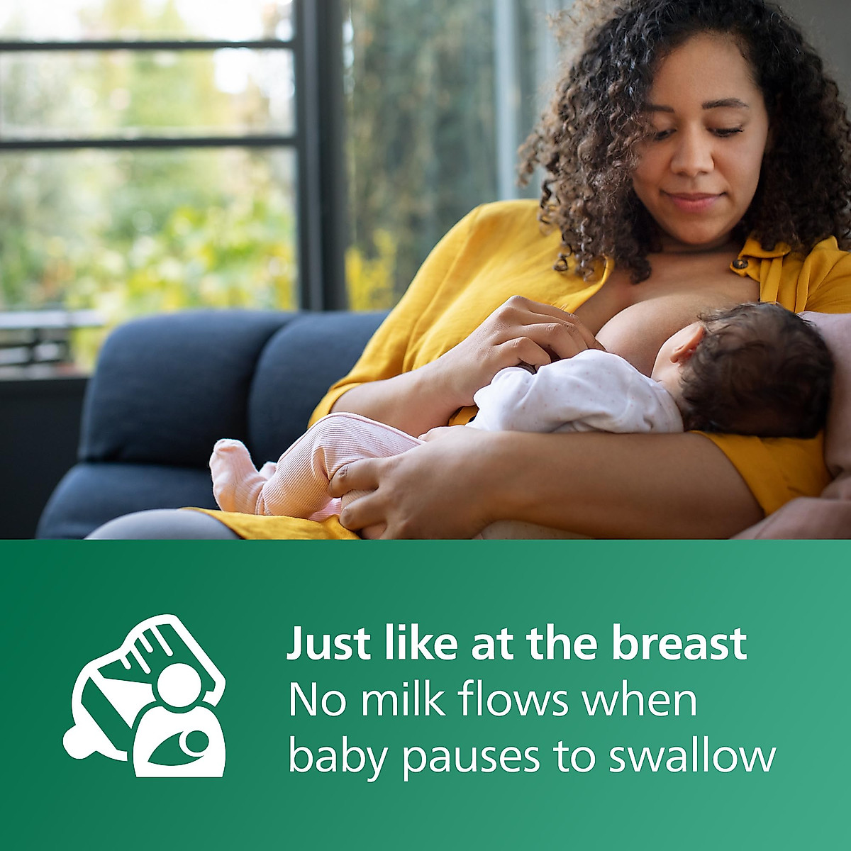 Philips Avent Natural Glass Baby Bottles with Natural Response Nipples (Slow Flow, Flow 2), 4oz, 4-Pack, SCY910/04