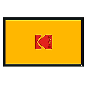 KODAK Projector Screen | 120” Fixed Frame Home Projection Screen with Black Velvet Frame, Durable PVC & Wall Mount Kit | 160° View Angle, 16:9, 1.1, Full HD 4K 8K & Active 3D Ready for Movies & Gaming