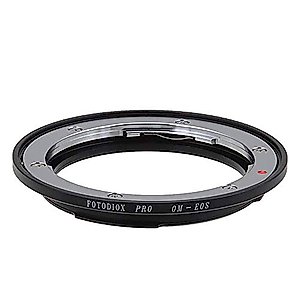 Fotodiox Pro Lens Mount Adapter Compatible with Olympus Zuiko (OM) 35mm SLR Lens to Canon EOS (EF, EF-S) Mount D/SLR Camera Body - with Gen10 Focus Confirmation Chip