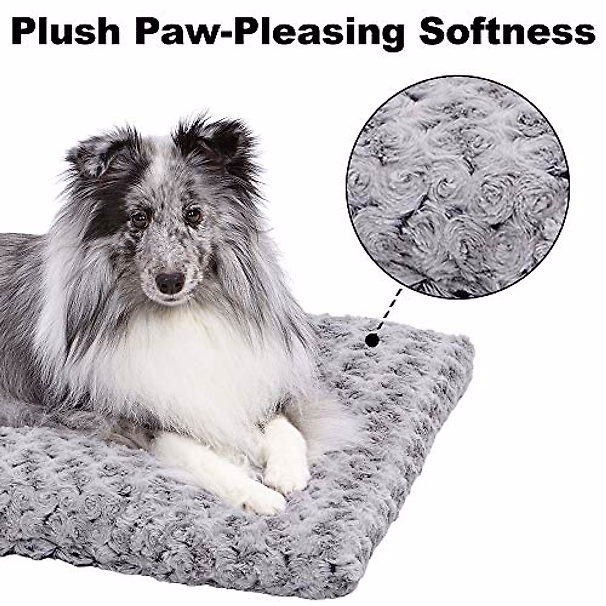 MidWest Homes for Pets Deluxe Dog Beds Super Plush Dog & Cat Beds Ideal for Dog Crates Machine Wash & Dryer Friendly, 1-Year Warranty, Fits 36 inch Crate.