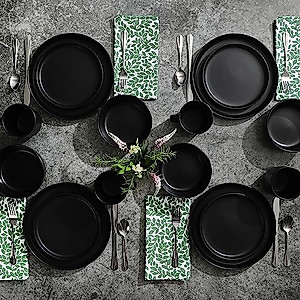 Gibson Home Zuma Stoneware Plates, Bowls, & Mugs Dinnerware Set - Matte Black, Service for Four (16pcs)