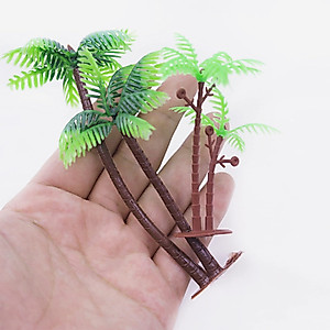 XHBTS 30 Pcs Coconut Palm Model Trees/Cake Topper - Charming Cupcake Topper Scenery Model Scenery Model for Cake Decorations or Building Model Landscape