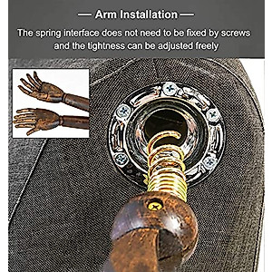 Dressmaker's Dummy Black Man Mannequin Torso with Metal Head & Flexible arms , Dress Code Clothing Display Dummy , Adjustable Height: 135-200cm (with Arms )