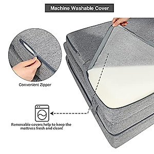 Stonehomy 4 Inch Thick Foldable Mattress Twin XL Size, Portable Folding Out Couch Sofa Bed with Handle for RV, Living Room and Car, 78.7x39.4 Inches