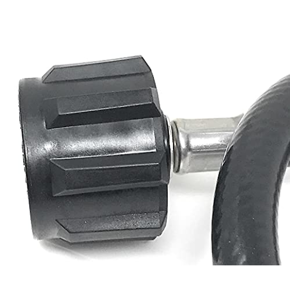 1/4 male Inverted Flare x QCC1 ACME Pig Tail Propane Hose 2 FT 350PSI [948-753] High Pressure With Flow control shut off at Over 80,000 BTU's