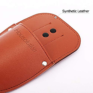 Housolution Garden Pruner Sheath, Pruner Tool Holster, Premium PU Leather Holster Protective Case Cover Scabbard for Gardening Pruning Shears Scissor - Brown